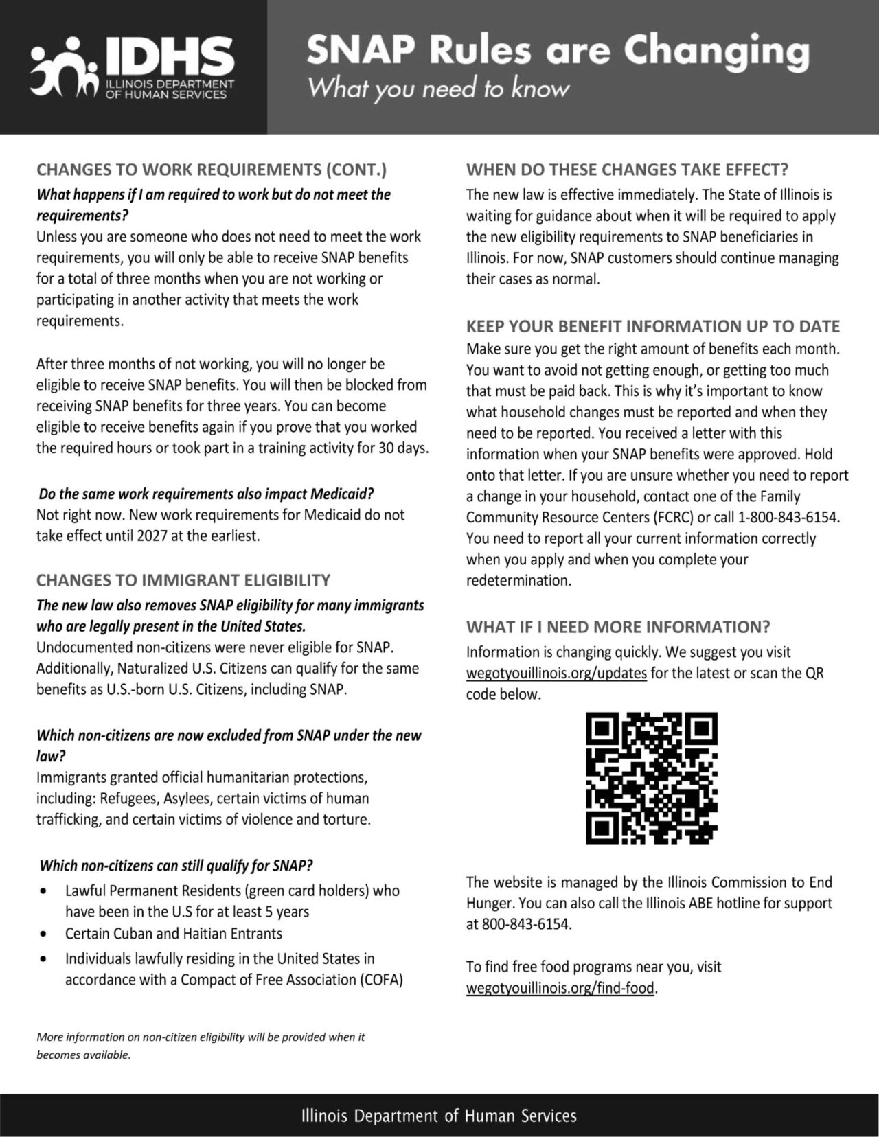 2025-2026 New SNAP Rules Work Requirements | West Suburban Community Pantry